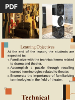 Technical Theatre Vocabulary Worksheet | PDF | Theatre | Performing Arts