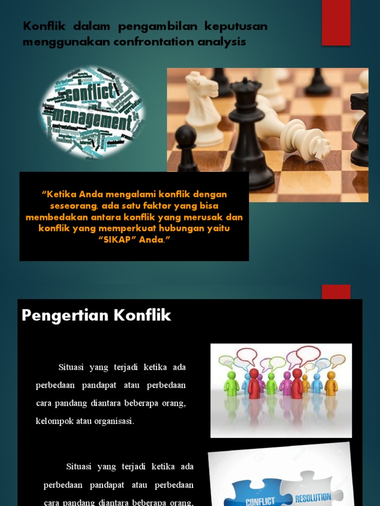 Part 11 Konflik Dalam Pengambilan Keputusan Menggunakan Confrontation Analysis | PDF