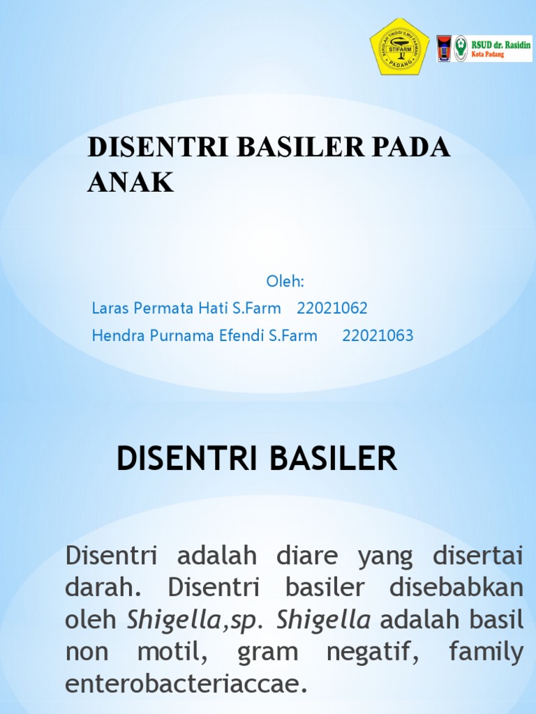 Ppt Disentri Basiler Pada Anak | PDF