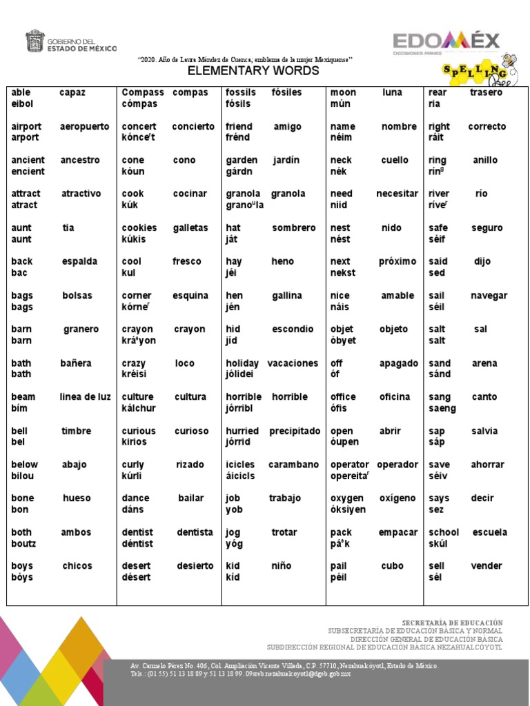 Vocabulario Básico en Inglés | PDF