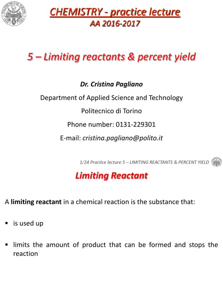 Prac-5 - Limiting Reactants | PDF