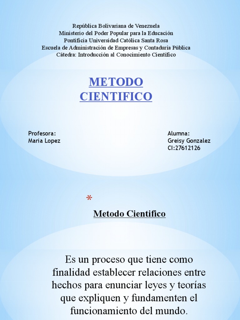Método Científico: Pasos y Características | PDF