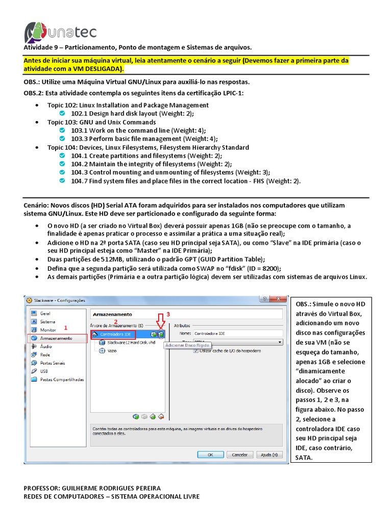 Atividade Prática de Particionamento Linux | PDF