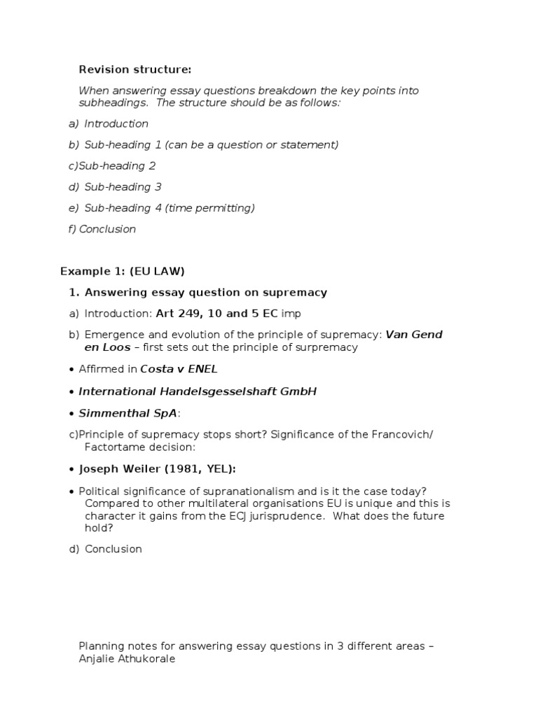 Making Notes: Planning Law Essay Question Answers | PDF | Trust Law ...