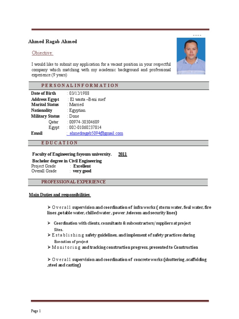 Ahmed Ragab Resume 2020 | PDF | Doha