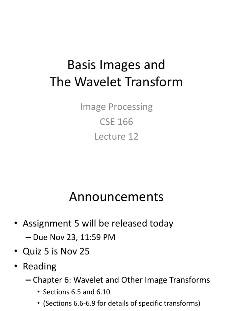 Lec 12 | Download Free PDF | Wavelet | Signal Processing Lec 12 | Download Free PDF | Wavelet | Signal Processing