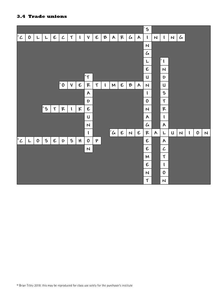 Answers Key Crosswords 3.4 | PDF | Word Puzzles