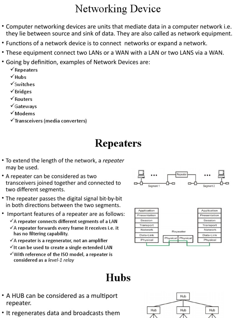 5 Intro To Networking And Network Devices Pdf Network Switch Router Computing