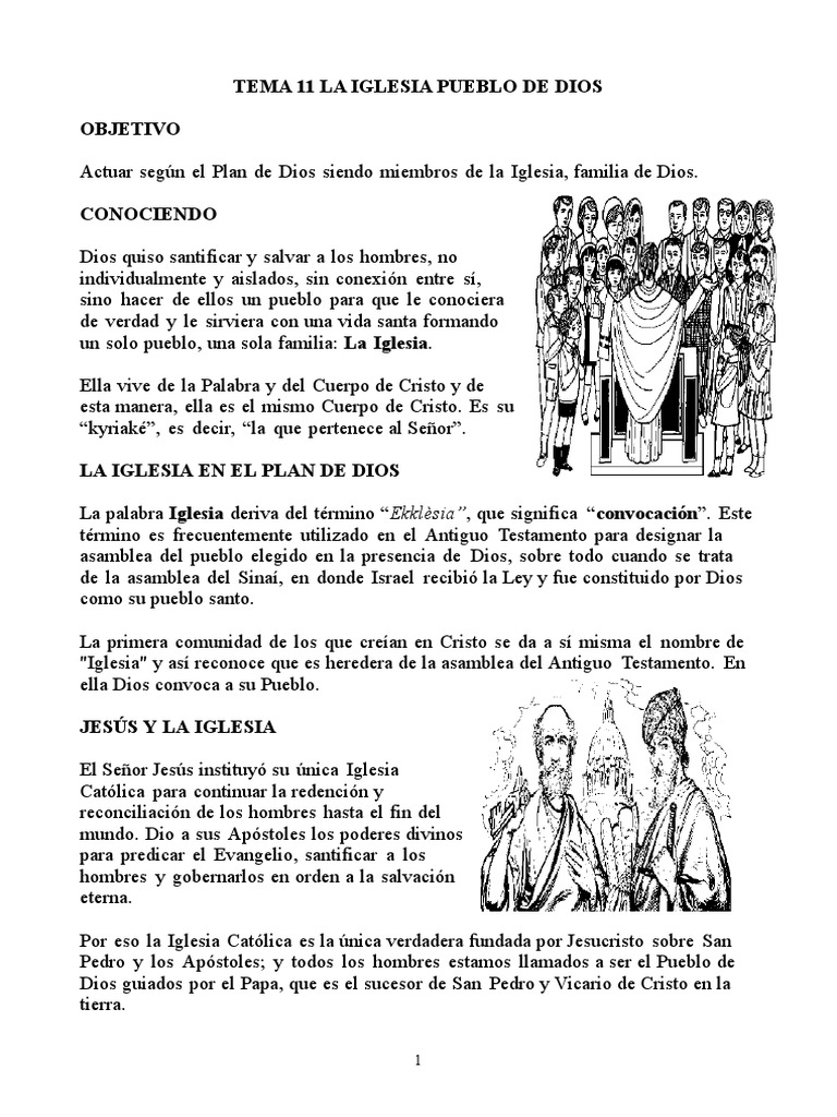 Confirma I, 11 LA IGLESIA PUEBLO DE DIOS | Descargar gratis PDF | Iglesia Católica | Sacerdote
