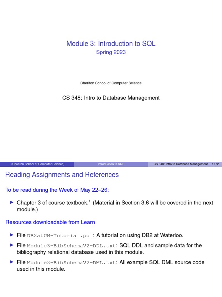 Handout SQL | PDF Handout SQL | PDF