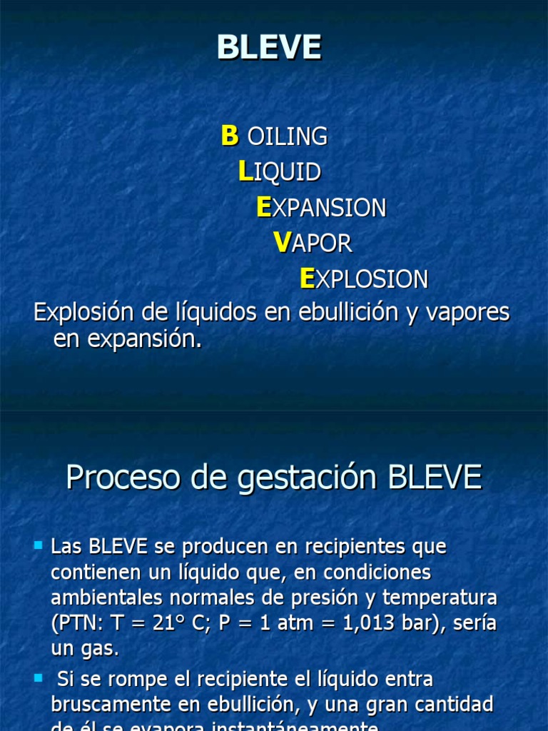 Bleve de GLP | PDF | Líquidos | Gases
