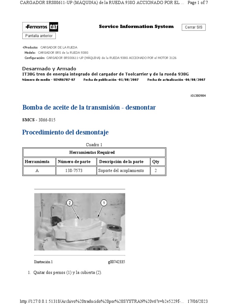 05 Bomba de Aceite de La Transmisión - Desmontar | Descargar gratis PDF ...