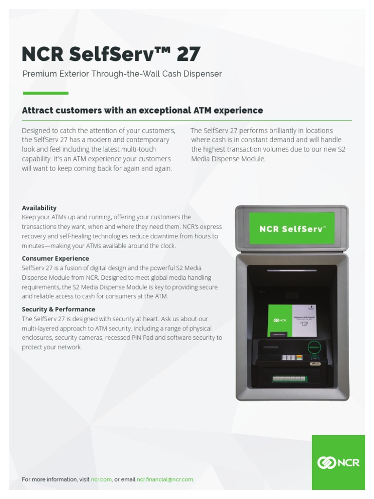 SelfServ27 DS | PDF | Automated Teller Machine | Computer Architecture