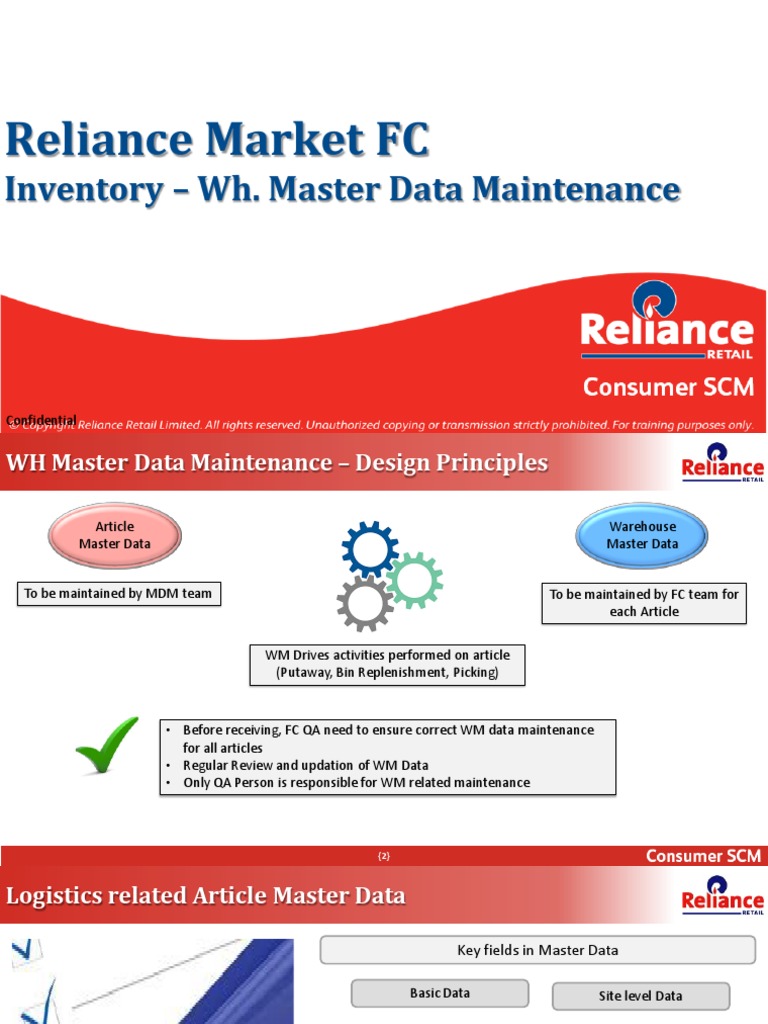 FC Inventory Master Data Management | PDF | Warehouse | Information ...