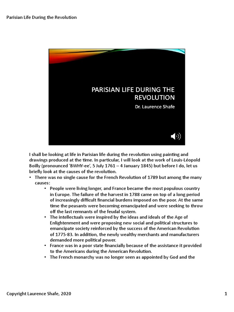 Parisian-Life-During-the-Revolution | PDF