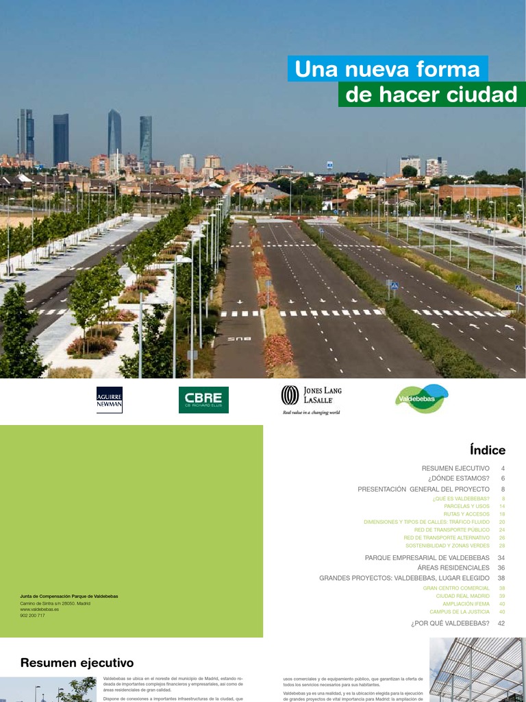 Valdebebas: Innovación y Sostenibilidad | PDF | Madrid | Transporte