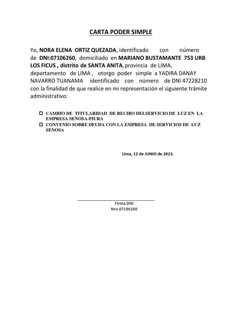 Carta Poder PDF | PDF