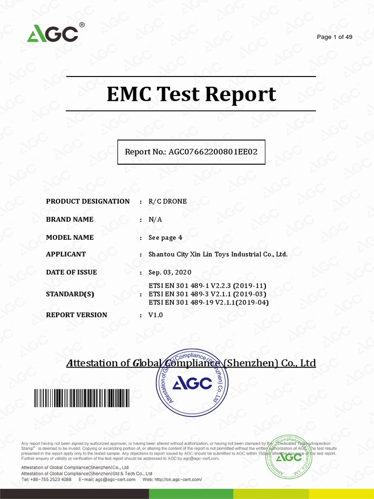 Asm36 Emc Test Report Ac | PDF