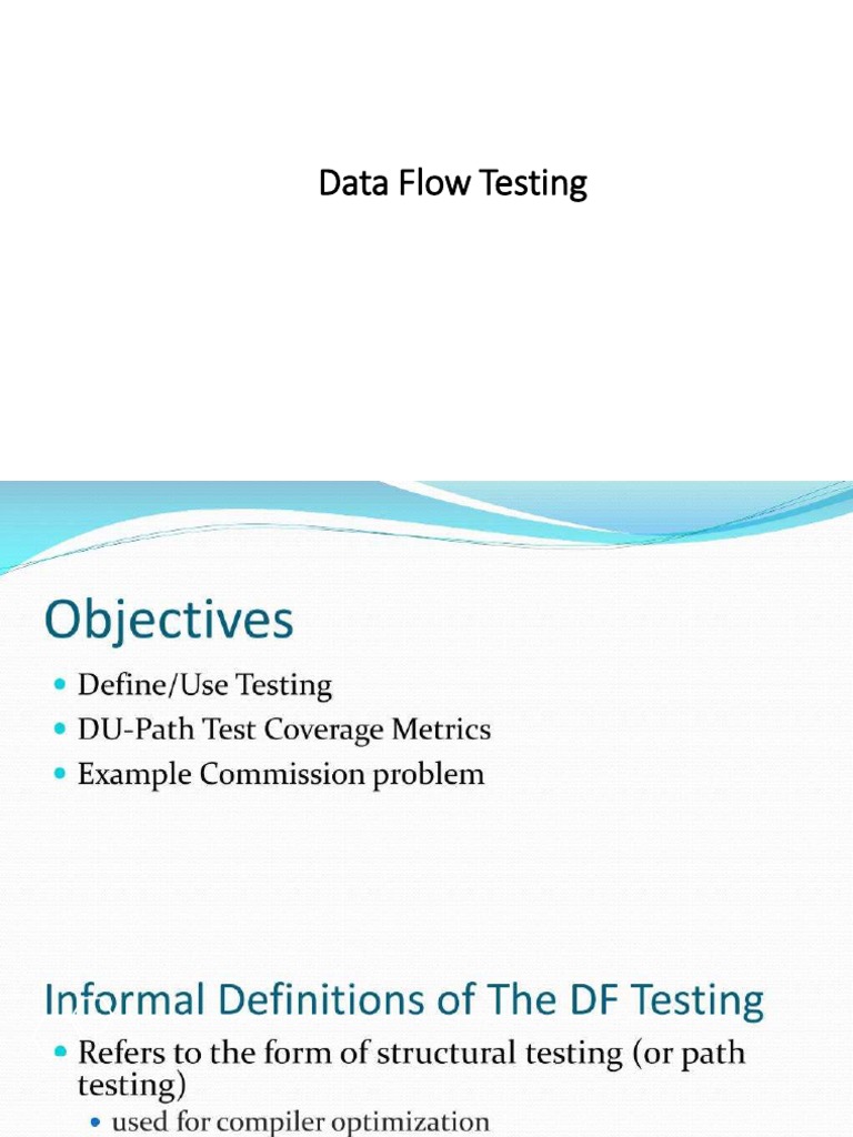 Data Flow Testing Pdf