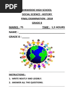 Grade 9 History Term 3 Notes First Part | PDF | Apartheid | Social Science