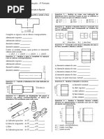 Exercícios - Paquímetro Polegada Fracionária | PDF