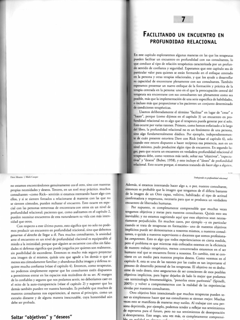 Profundidad Relacional Cap.7 | PDF
