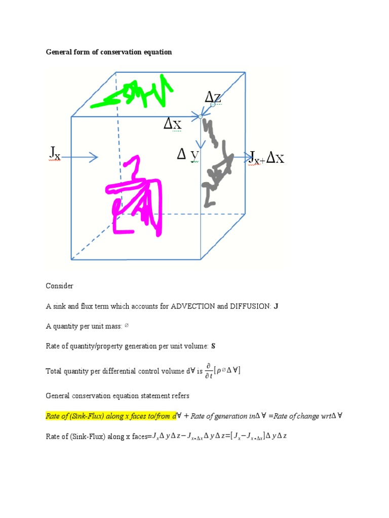 General Form of Conservation Equation | Download Free PDF | Diffusion ...