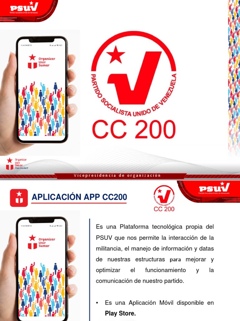 Presentacion CC200 | PDF | Aplicación movil | Software de la aplicacion