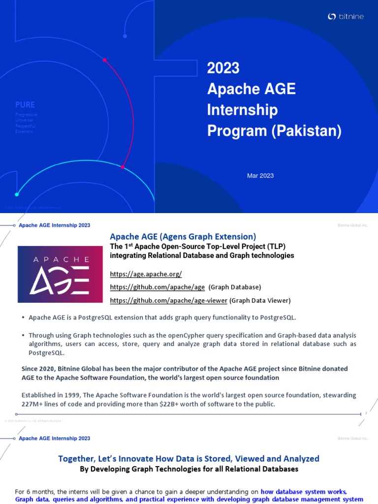 Bitnine Apache Age 2023 Internship Program Pakistan Pdf 