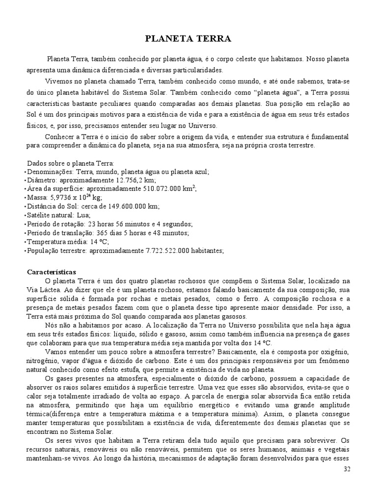 Planeta Terra | PDF | Terra | Planetas