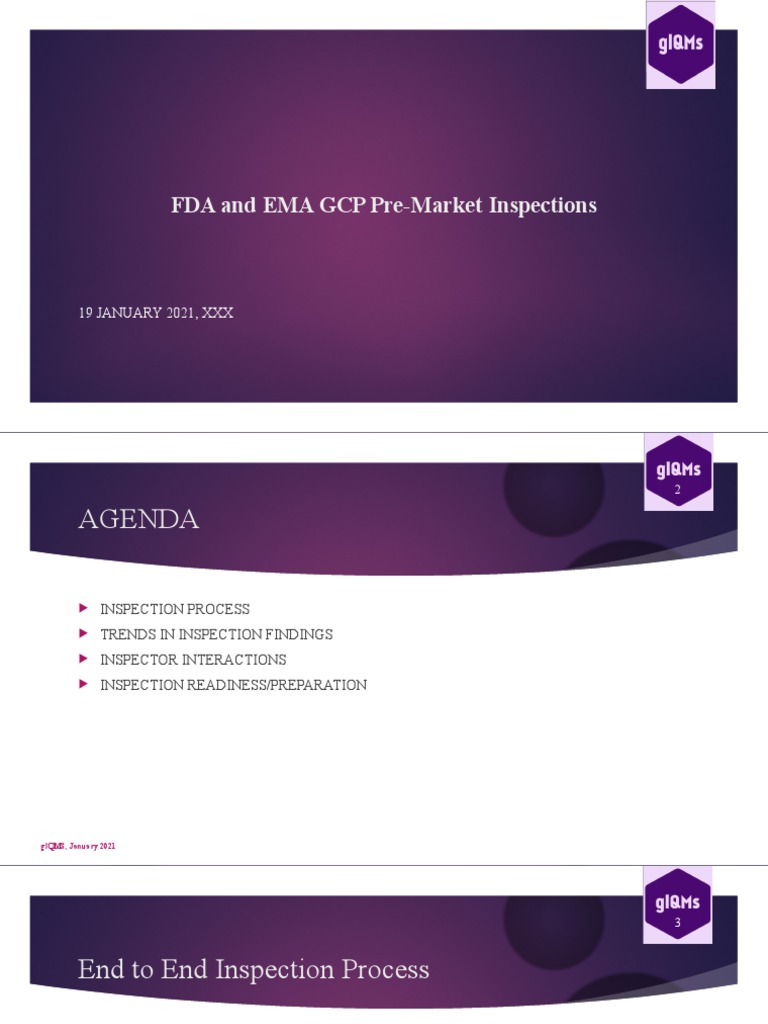 FDA EMA GCPinspections Dec2020 | PDF | Food And Drug Administration ...