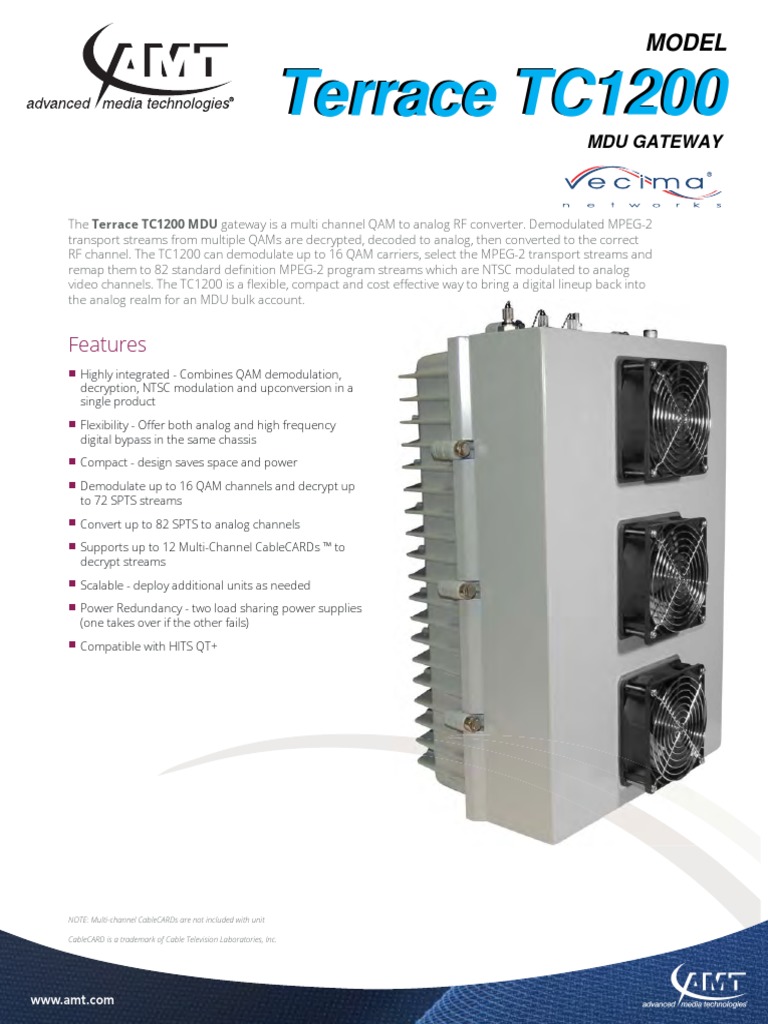 TERRACE-TC1200_MDU-GATEWAY_AMT | PDF