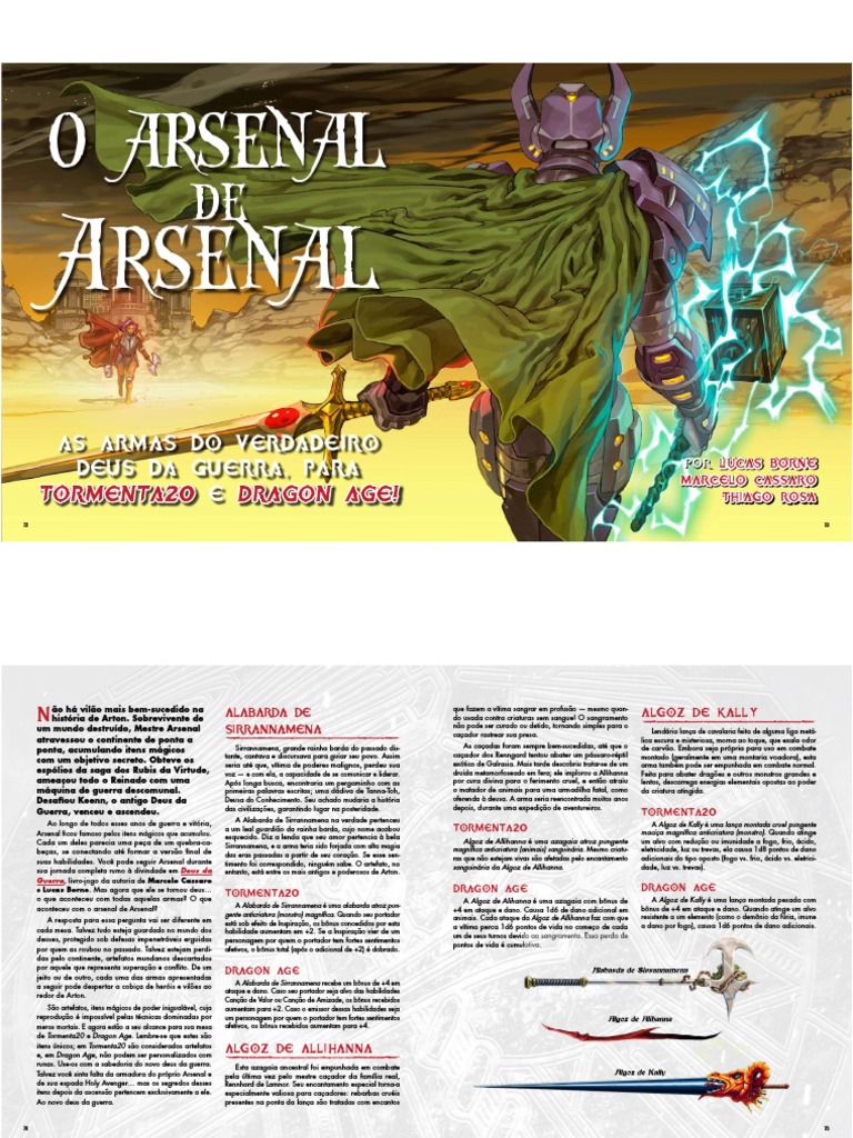 Armas de Arsenal | PDF | Espada | Martelo