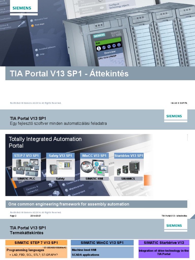 Siem Inno Tour 01 Tia Portal v13 Sp1 Mv | PDF