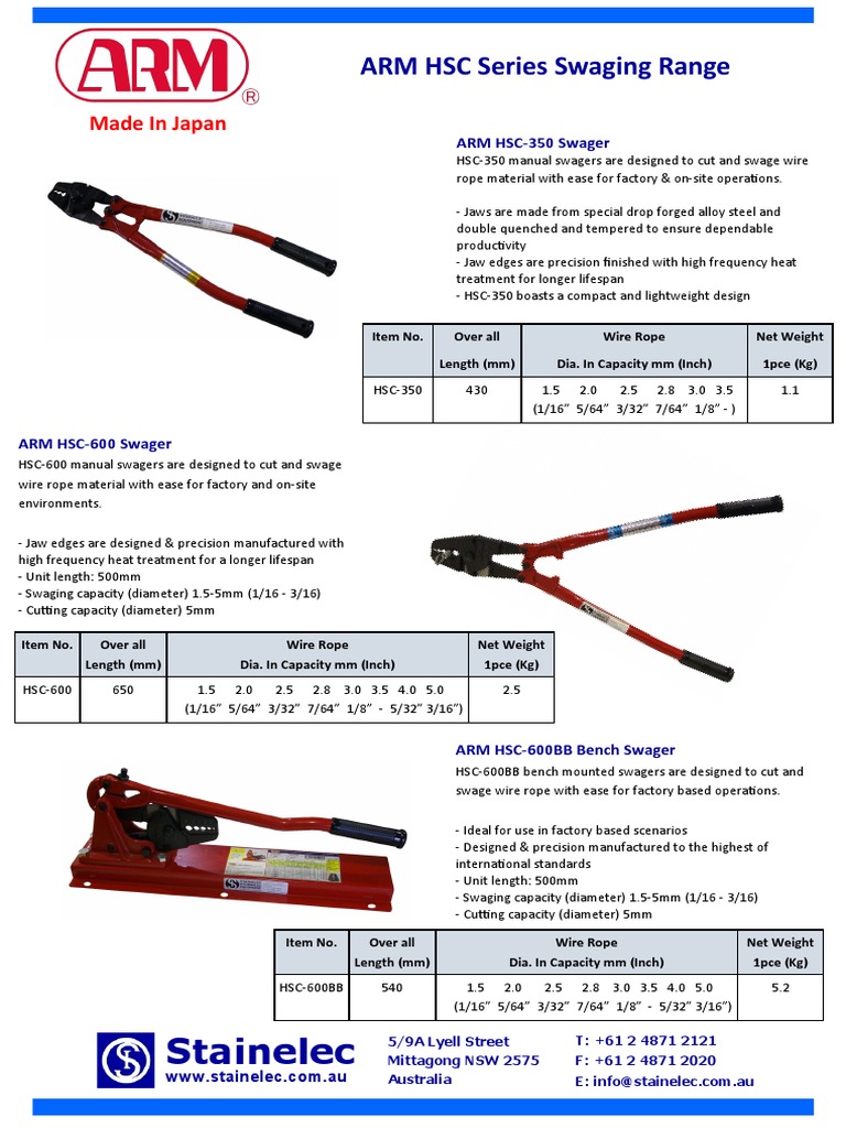 ARM HSC Swaging Brochure | PDF