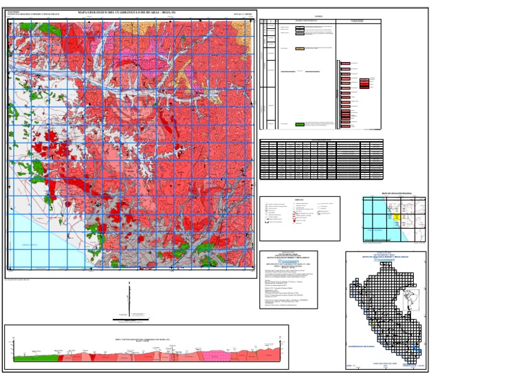 Mapa Geológico de Huaral - Hoja 23i | PDF