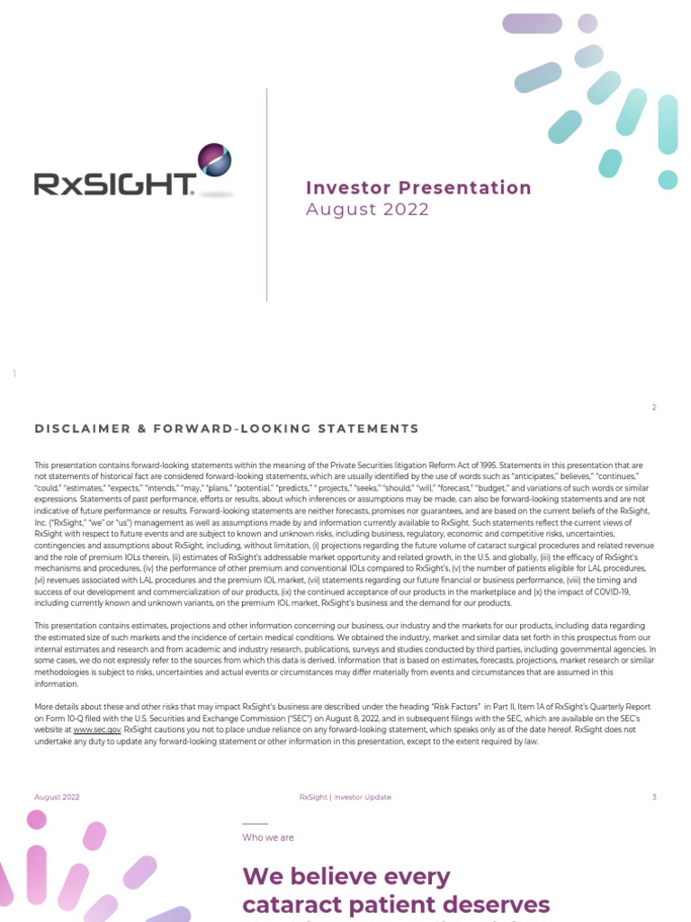 RxS-Investor Relations | PDF | Ophthalmology | Vision