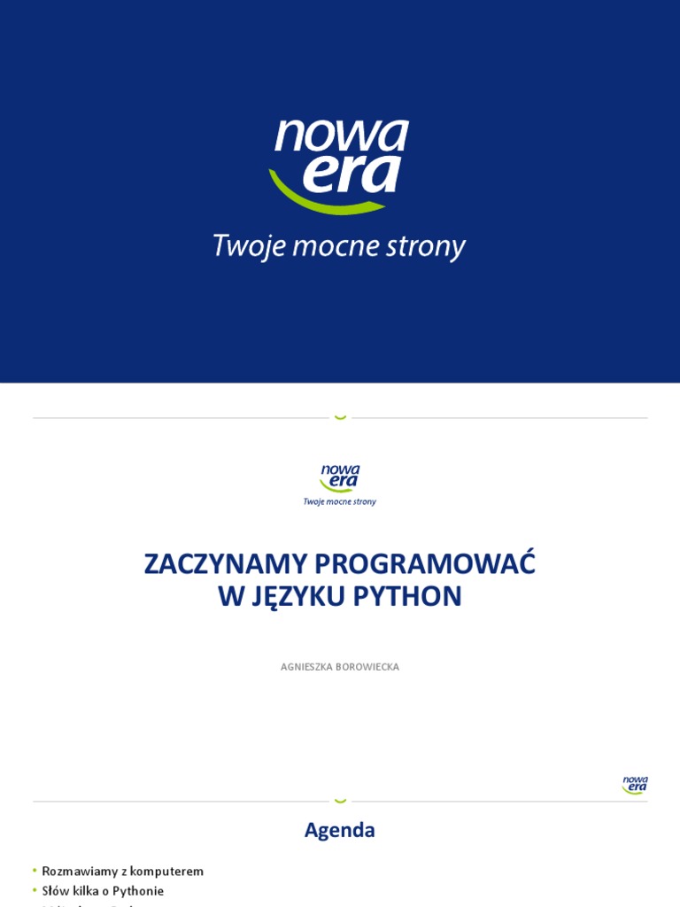 Informatyka Język PYTHON cz.1 | PDF