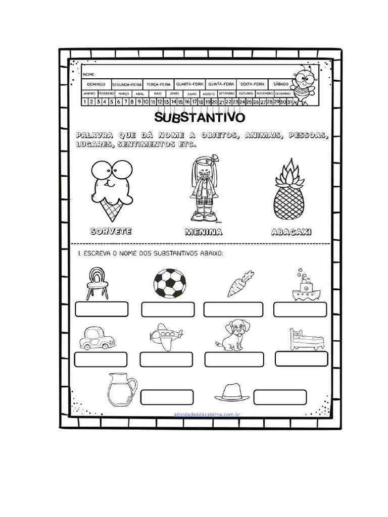 atividade substantivo 1 | PDF