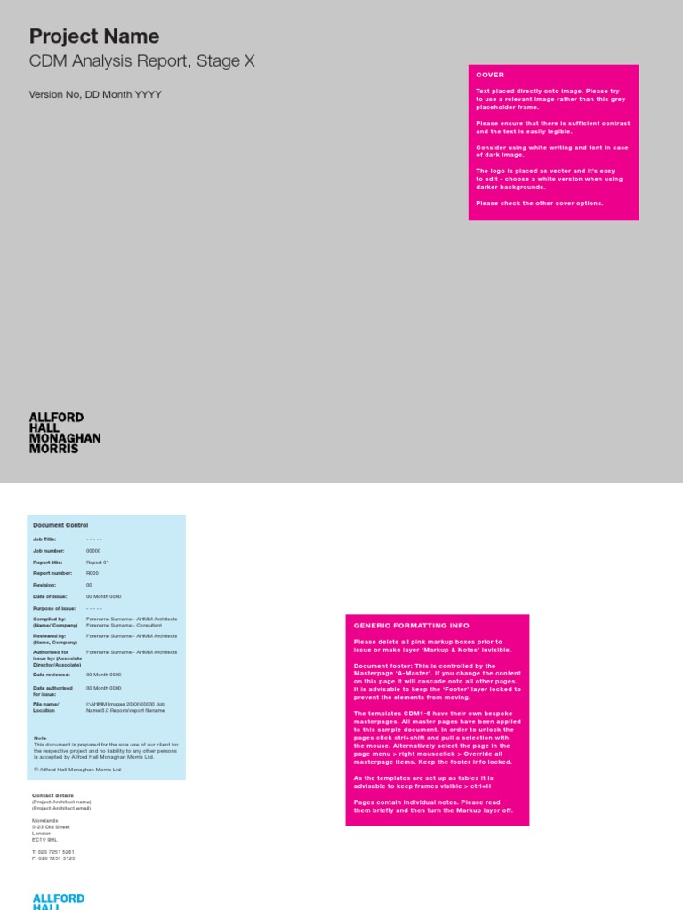 CDM Toolkit Analysis Report Template | PDF | Architect | Building ...