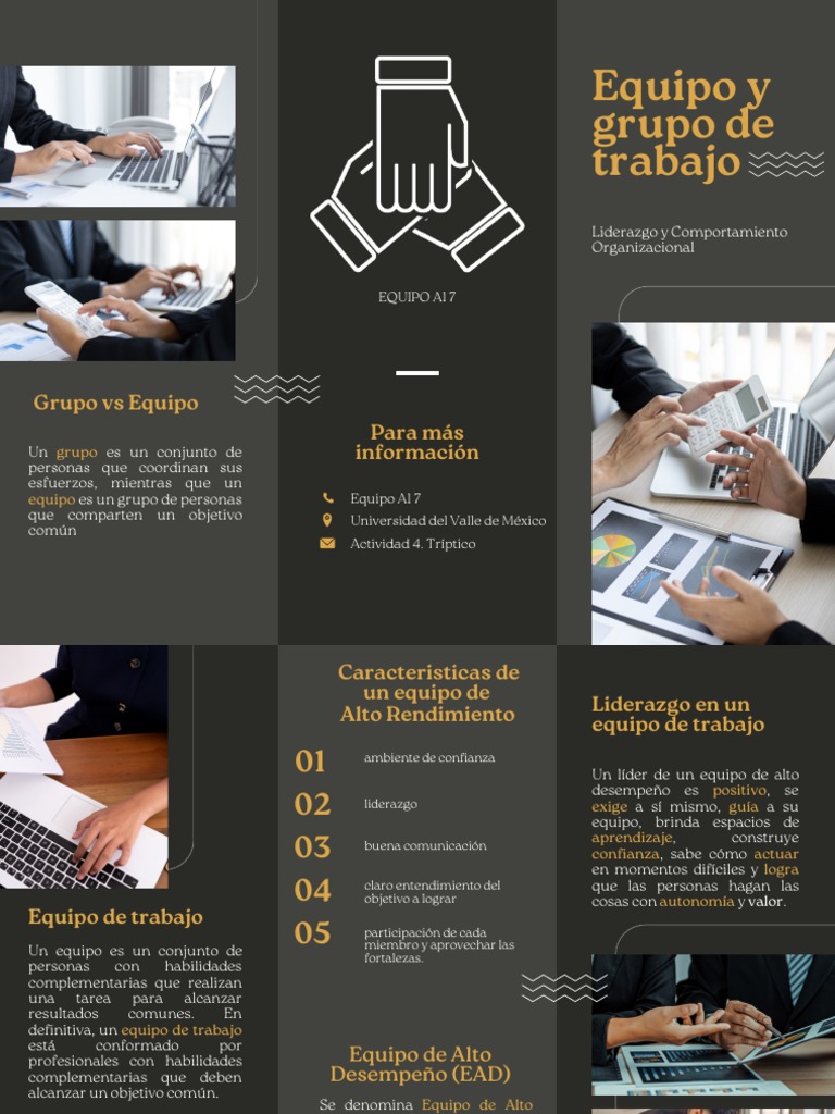 A4 - E1 7 - Triptico | PDF | Liderazgo | Ciencias del comportamiento