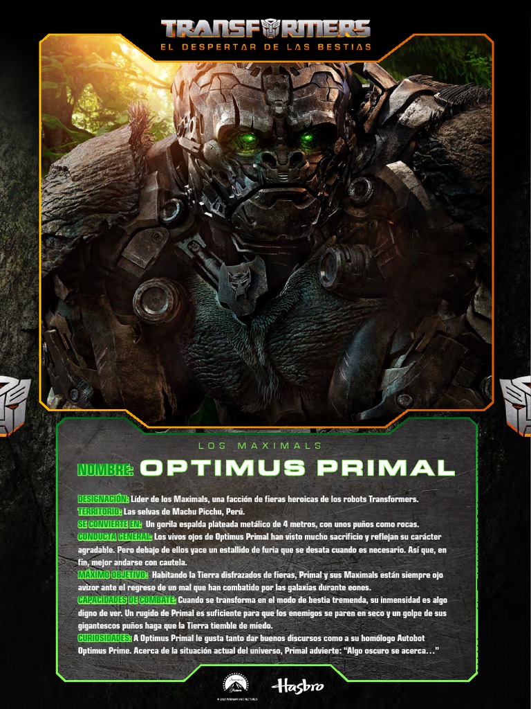 Transf - Fichas de Personajes | PDF