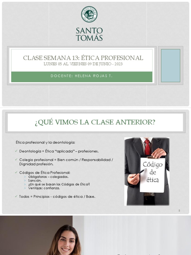 Clase Ã Tica - Semana 13 s.1 (05 Al 09-06) | PDF | Ética profesional | Acoso sexual