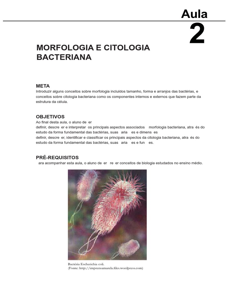 Leitura Complementar Microbiologia Geral | PDF | Bactérias | Célula (Biologia)