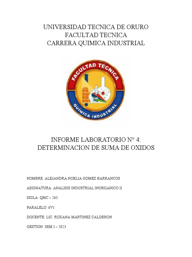 LAB 4 QMC 263 | PDF | Cemento | Materiales
