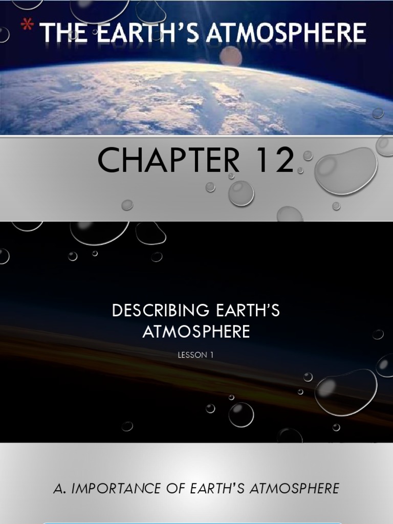The Earth S Atmosphere Chapter 12 8th Grade 2nd Term 2023 | PDF ...