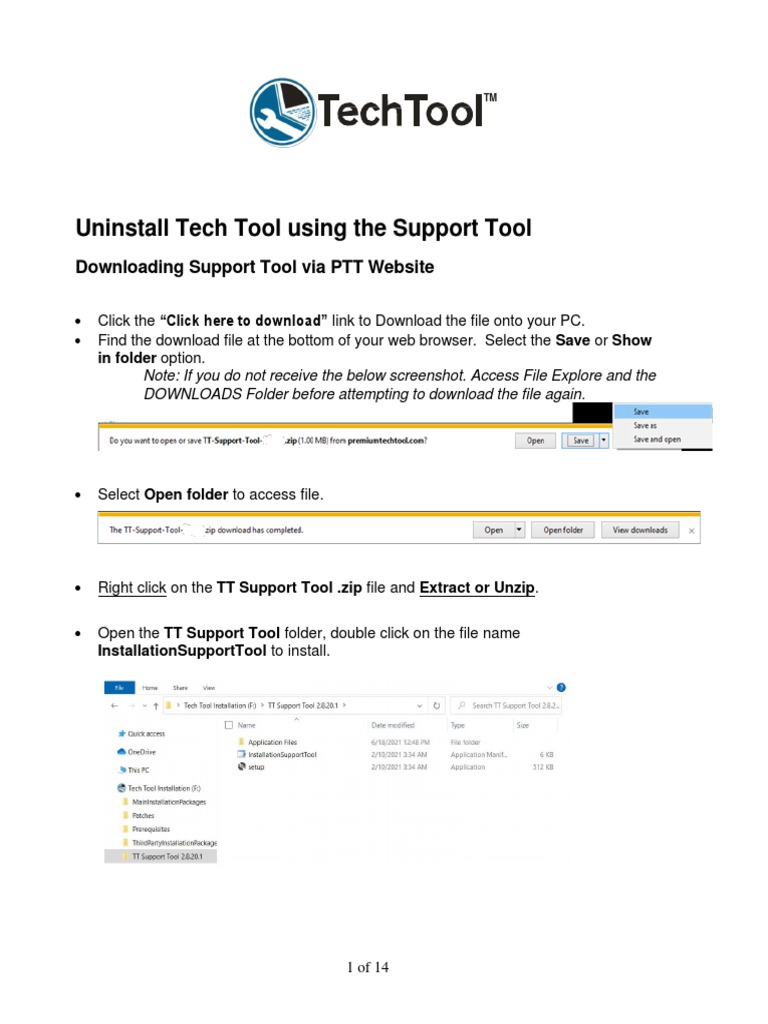 Installation Support Tool Instructions | PDF