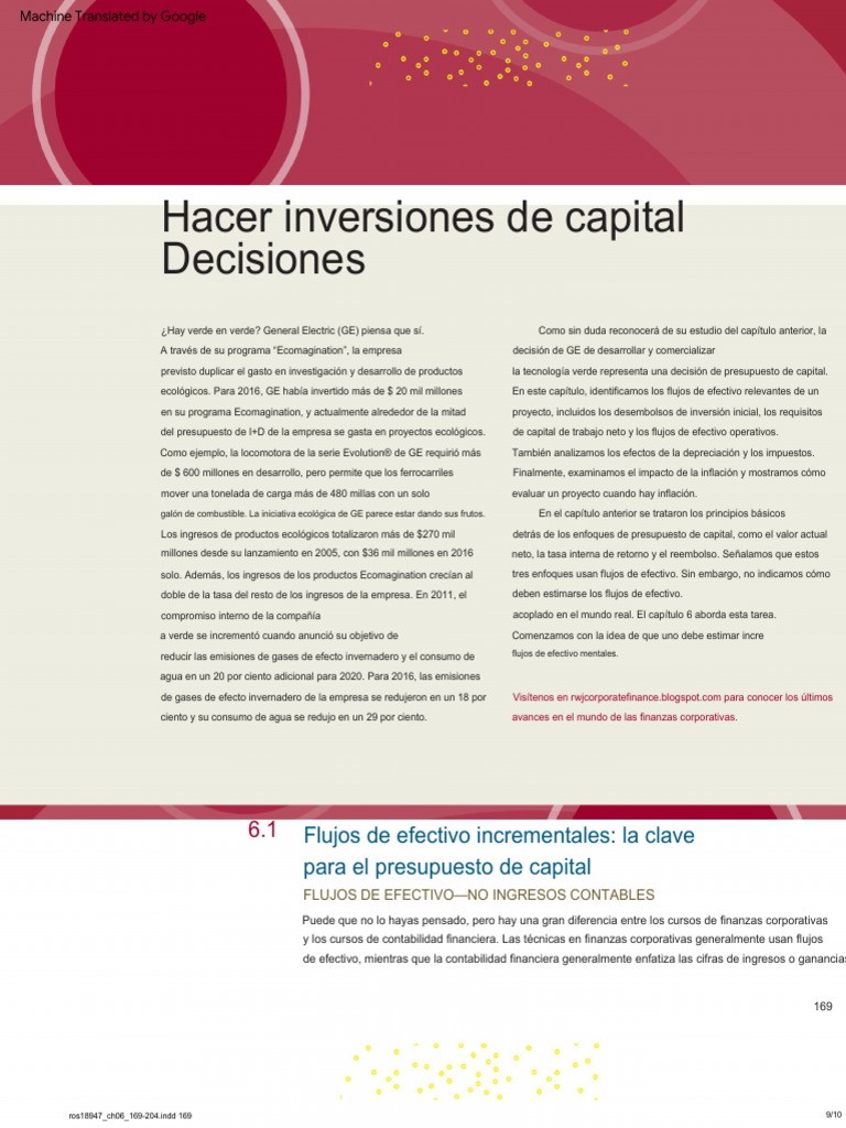 ESP - Corporate Finance 12th Edition Cap 6 Al 10 | PDF | Presupuesto ...