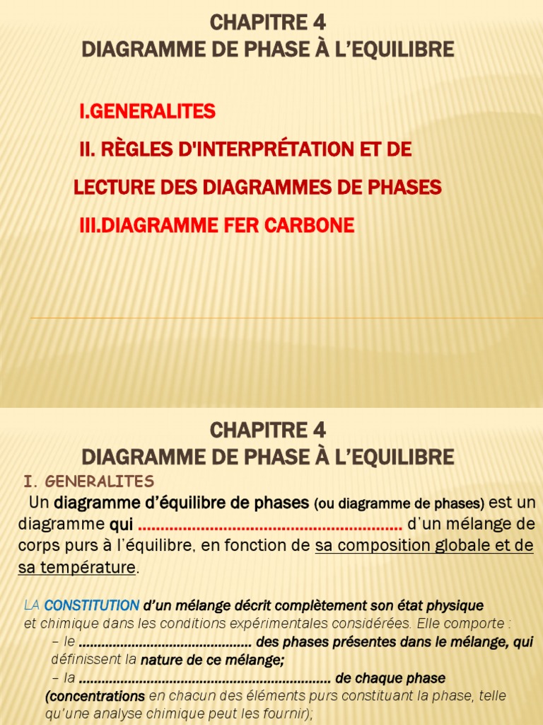 Chap 4 Diagramme de Phase Et Diagramme Fer Carbone 2016 | PDF | Fonte ...