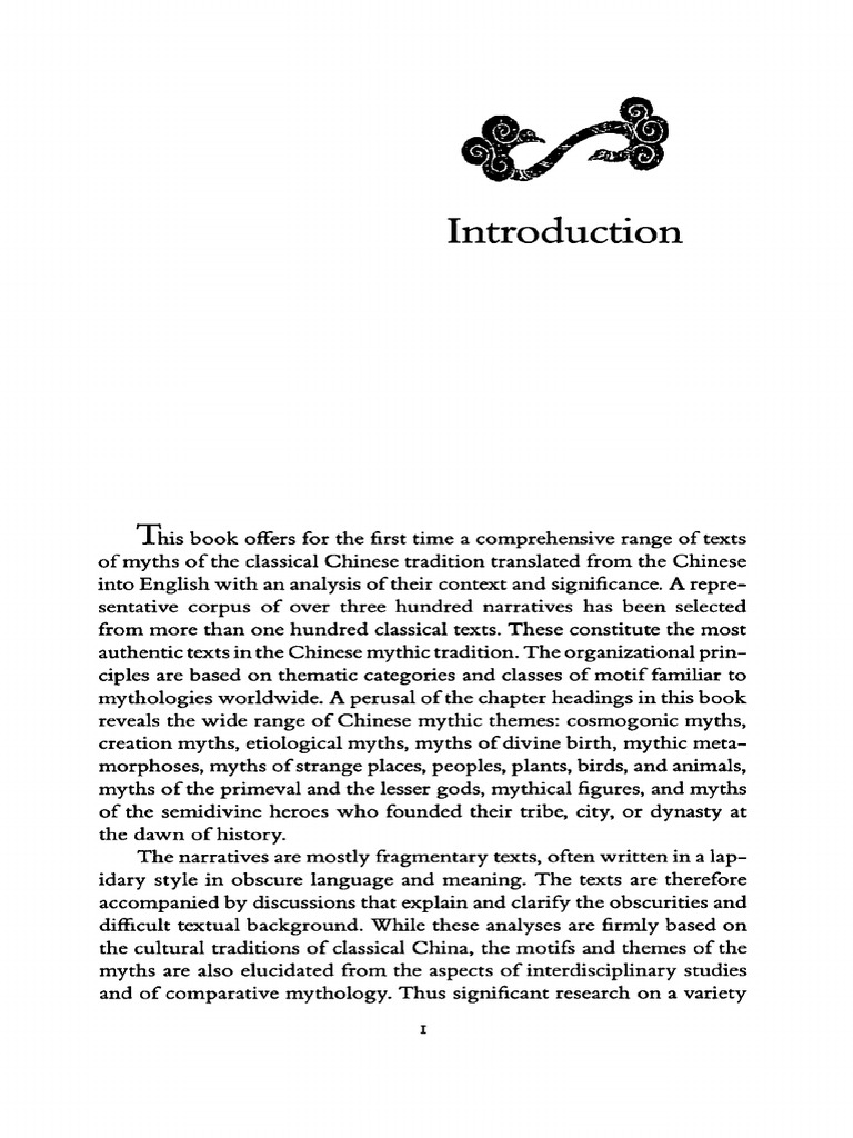 Chinese Mythology - An Introduction by Anne M. Birrell | PDF ...